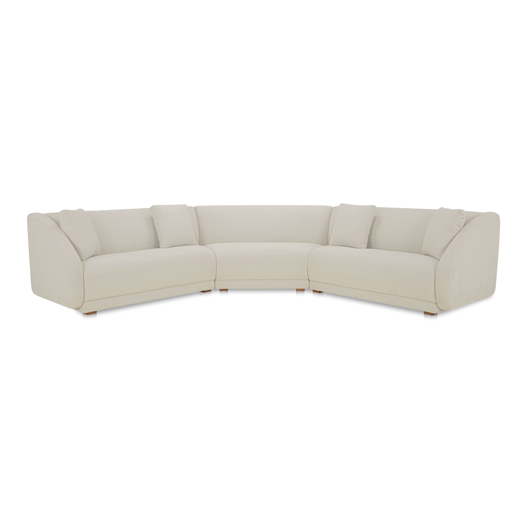 Fraser 3 Piece Modular Sectional with Wedge Slipper White – Classic 2 ...