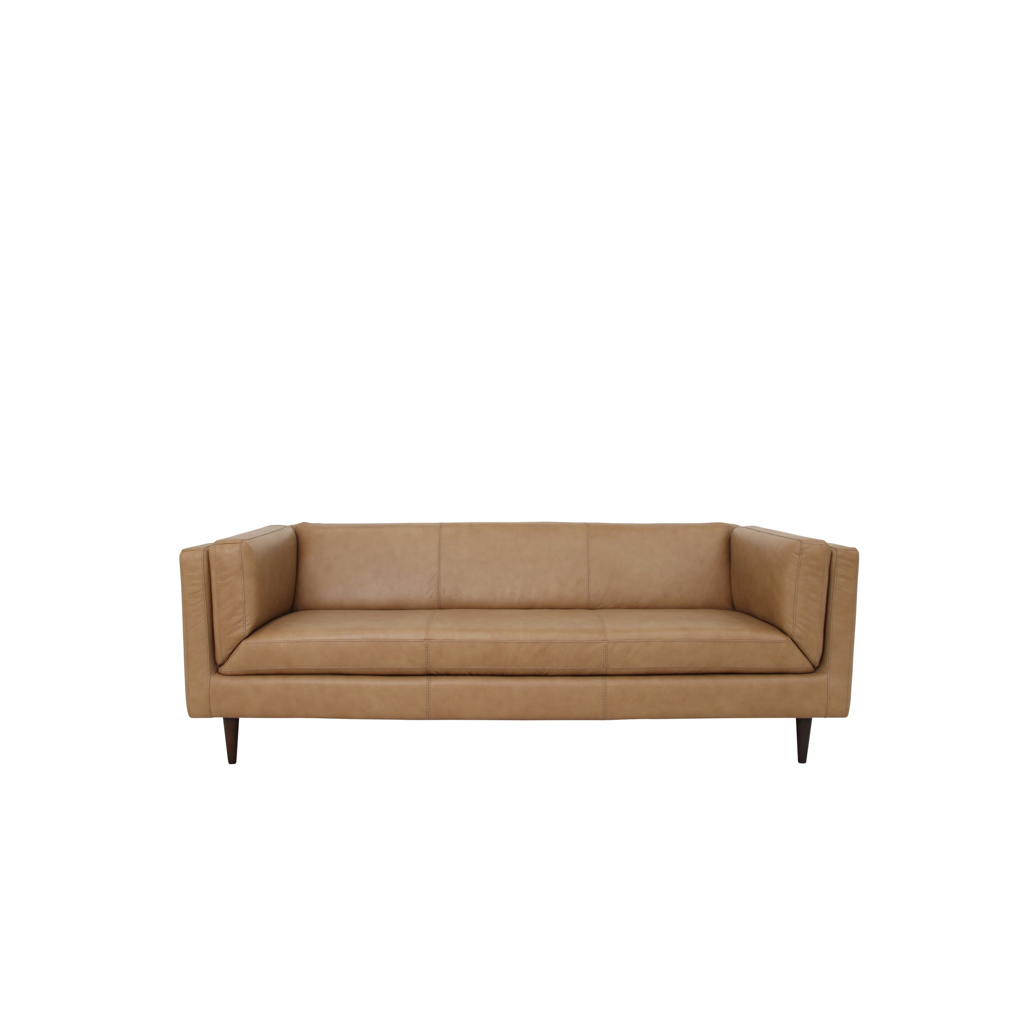 Woods Sofa Tan Leather – Classic 2 Modern Furniture Store